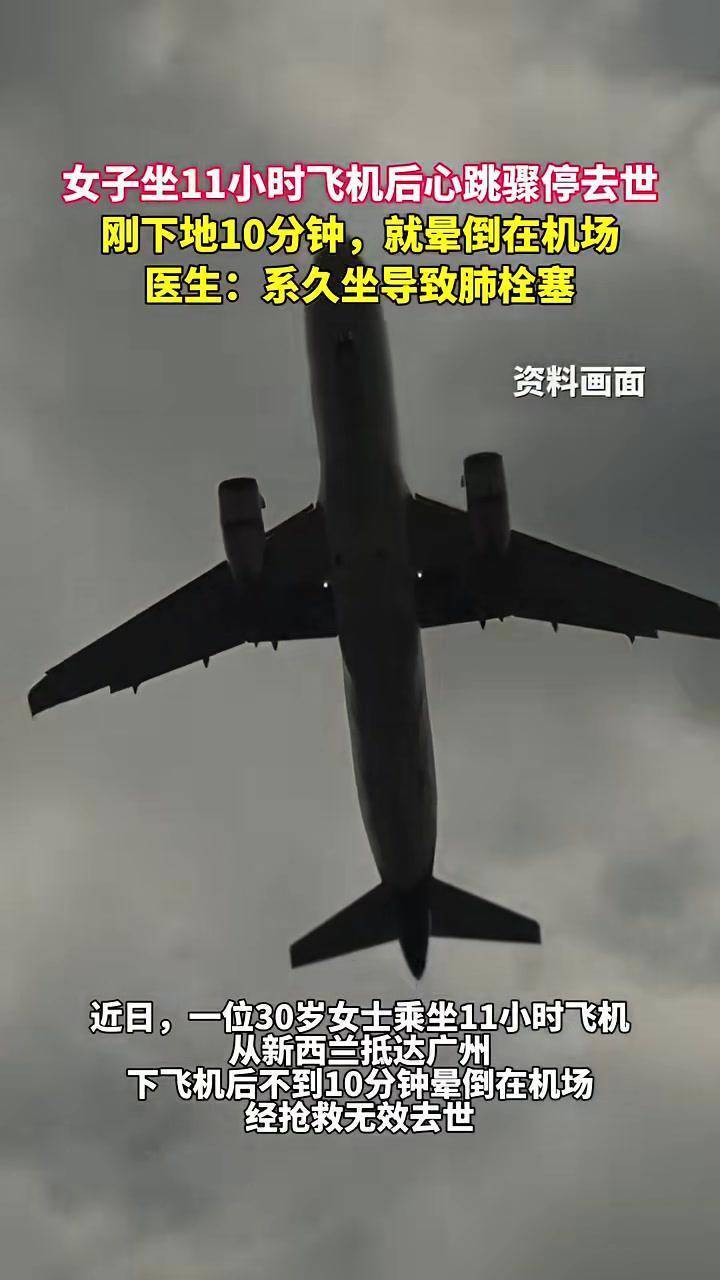 30岁女子坐11小时飞机后心跳骤停,经过抢救后宣布死亡#肺栓塞#久坐(...
