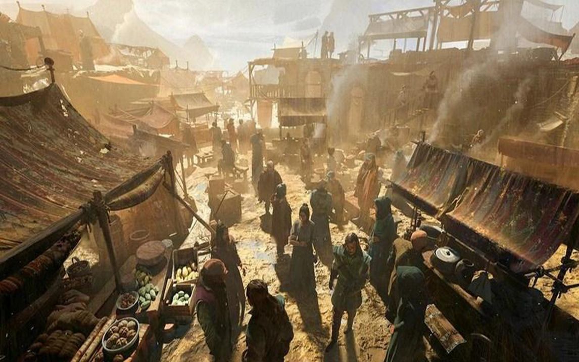 3DSMAX欧洲中世纪交易市场3D模型 KitBash3D Props Medieval Market