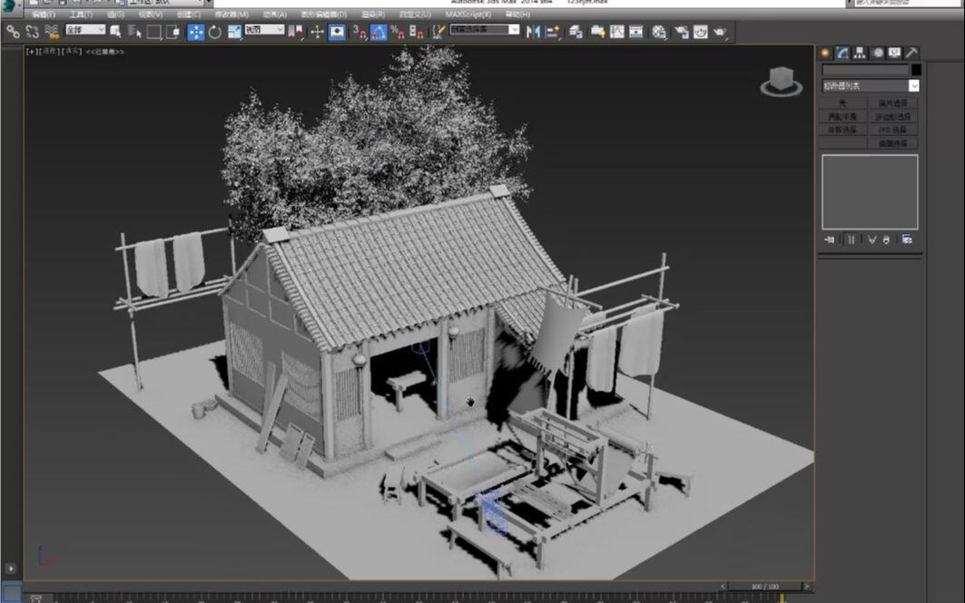 3DMAX传统手绘游戏场景低模制作,想学游戏建模吗,还不快来看