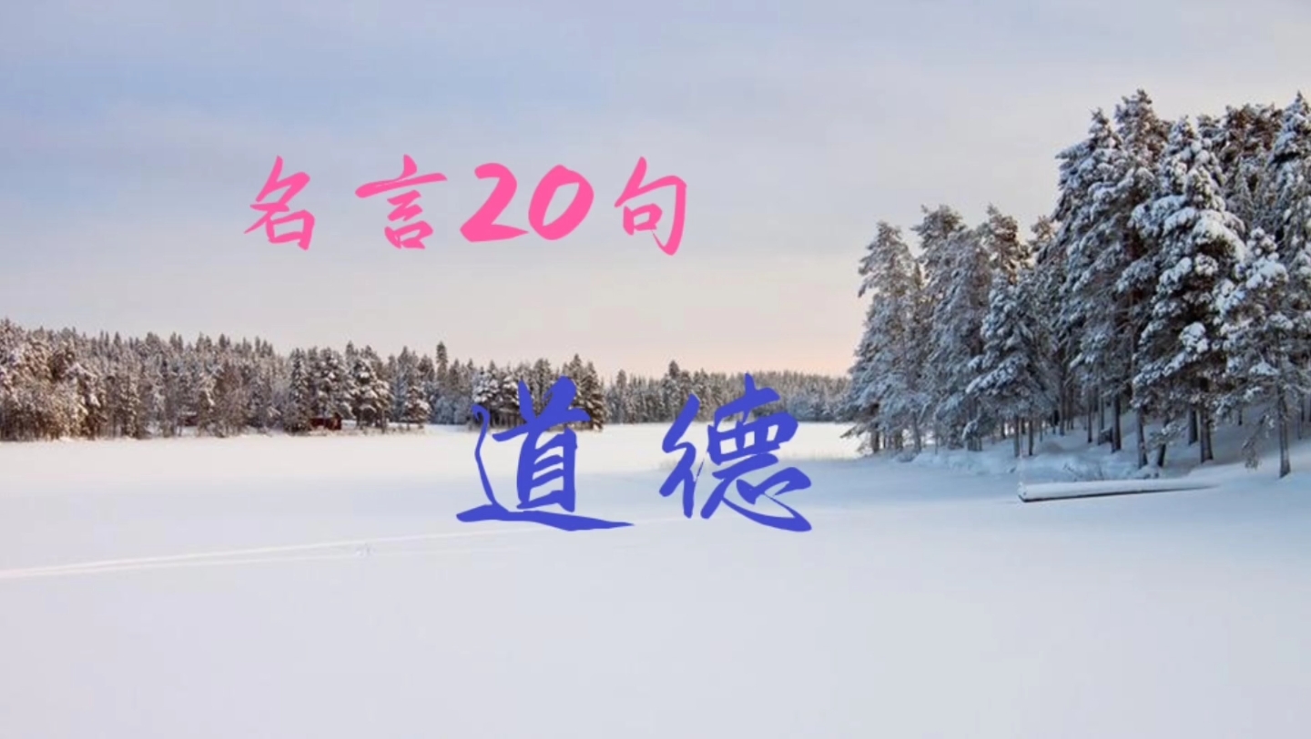 素材|有关道德的名言20句,快写到小本本