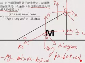 2013年安徽高考理综第24题_斜面_弹簧_简谐运动