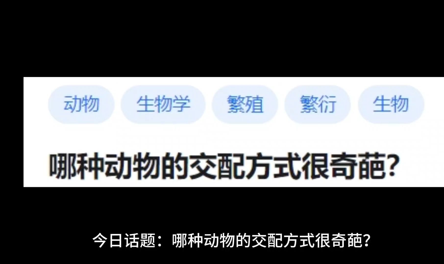 哪种动物的交配方式很奇葩?