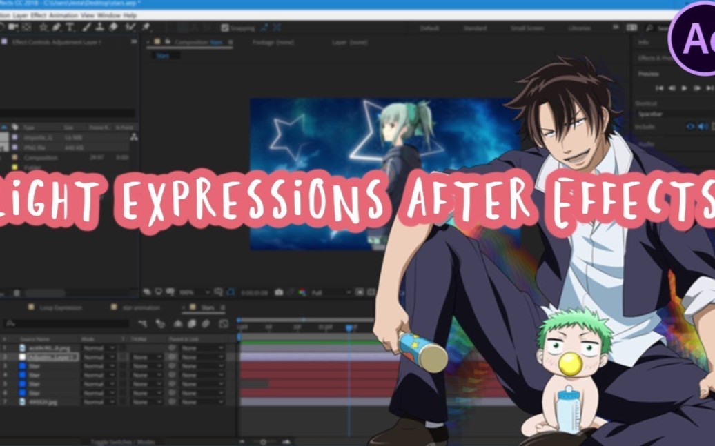 【AE/AMV教程】如果做出灯光闪烁的效果