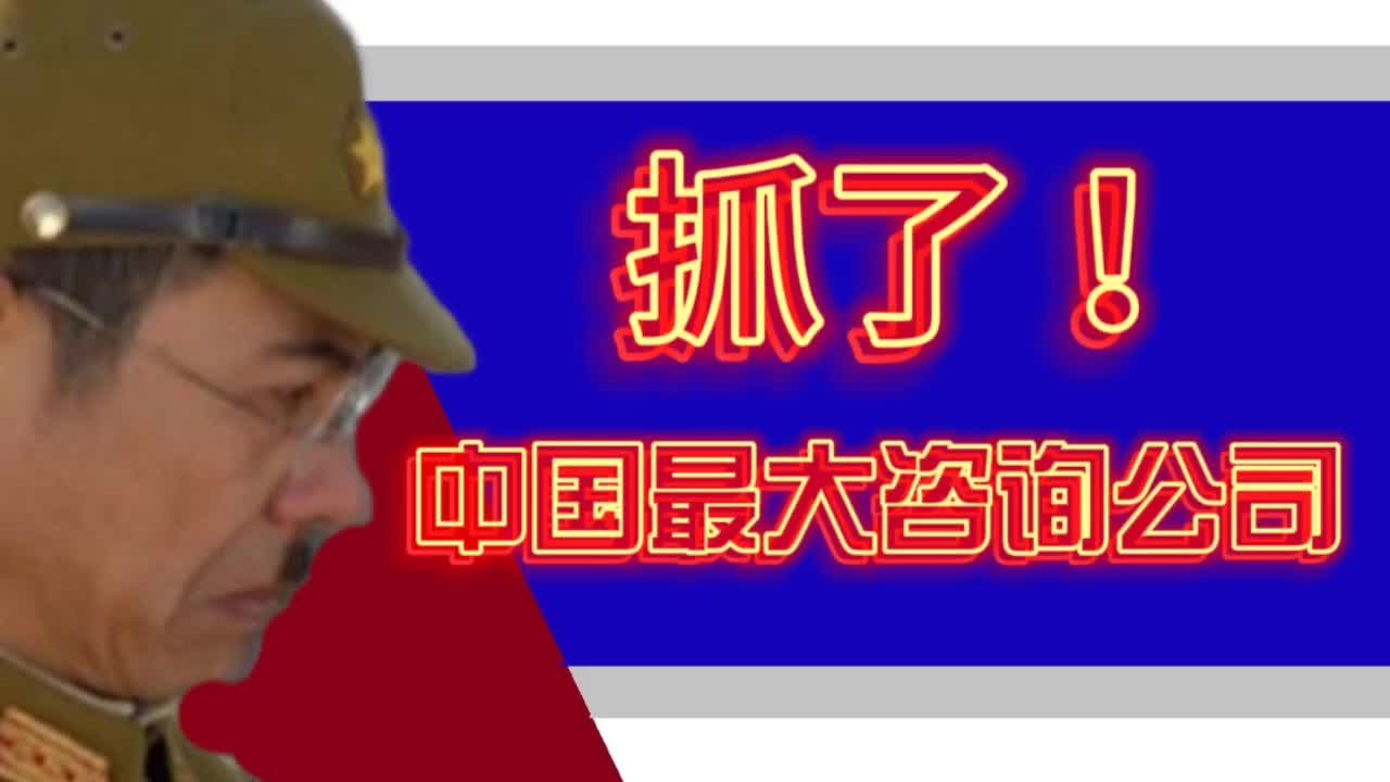 国内业务量第一的咨询公司,被抓了