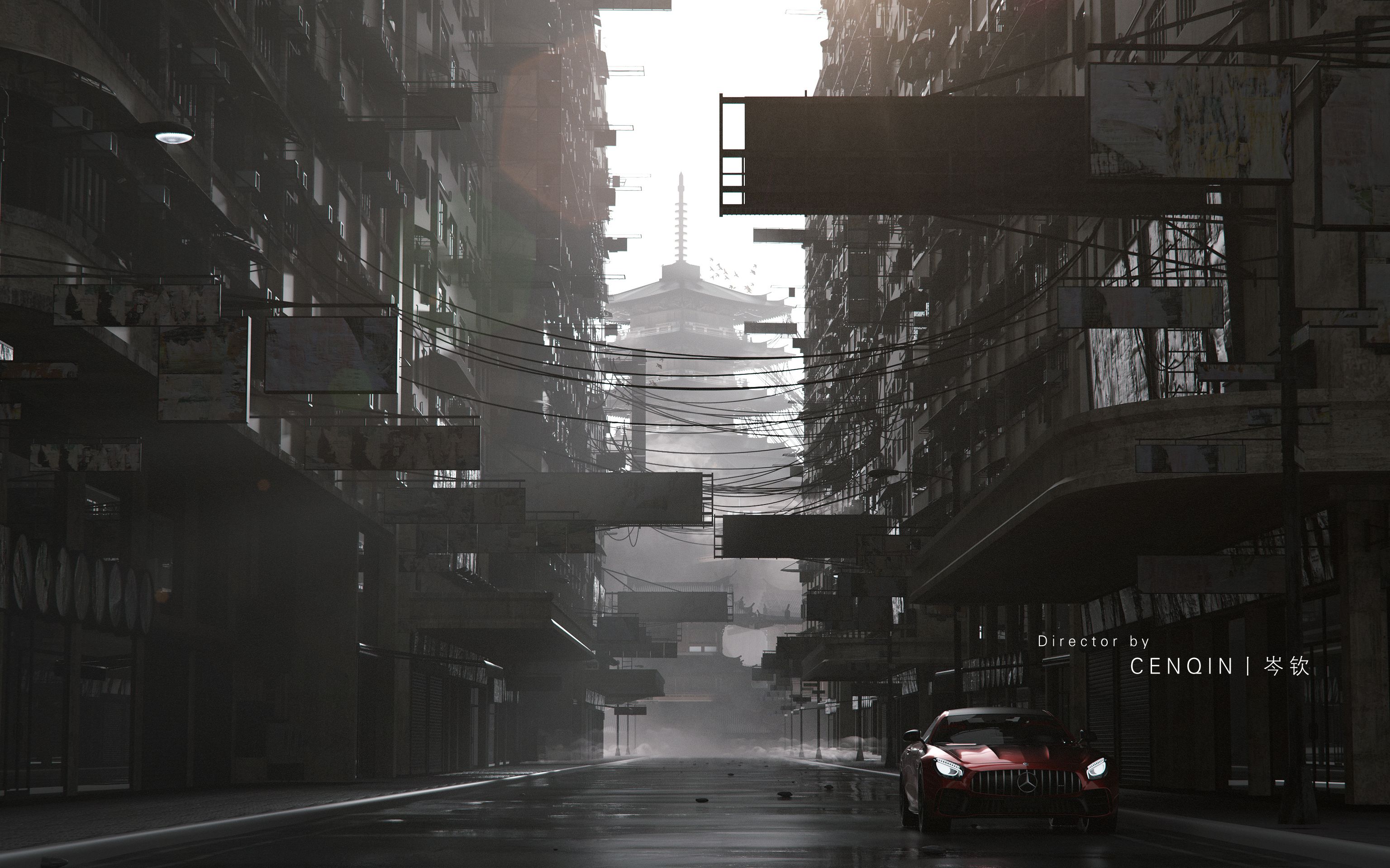 C4D 赛博朋克街景 制作流程