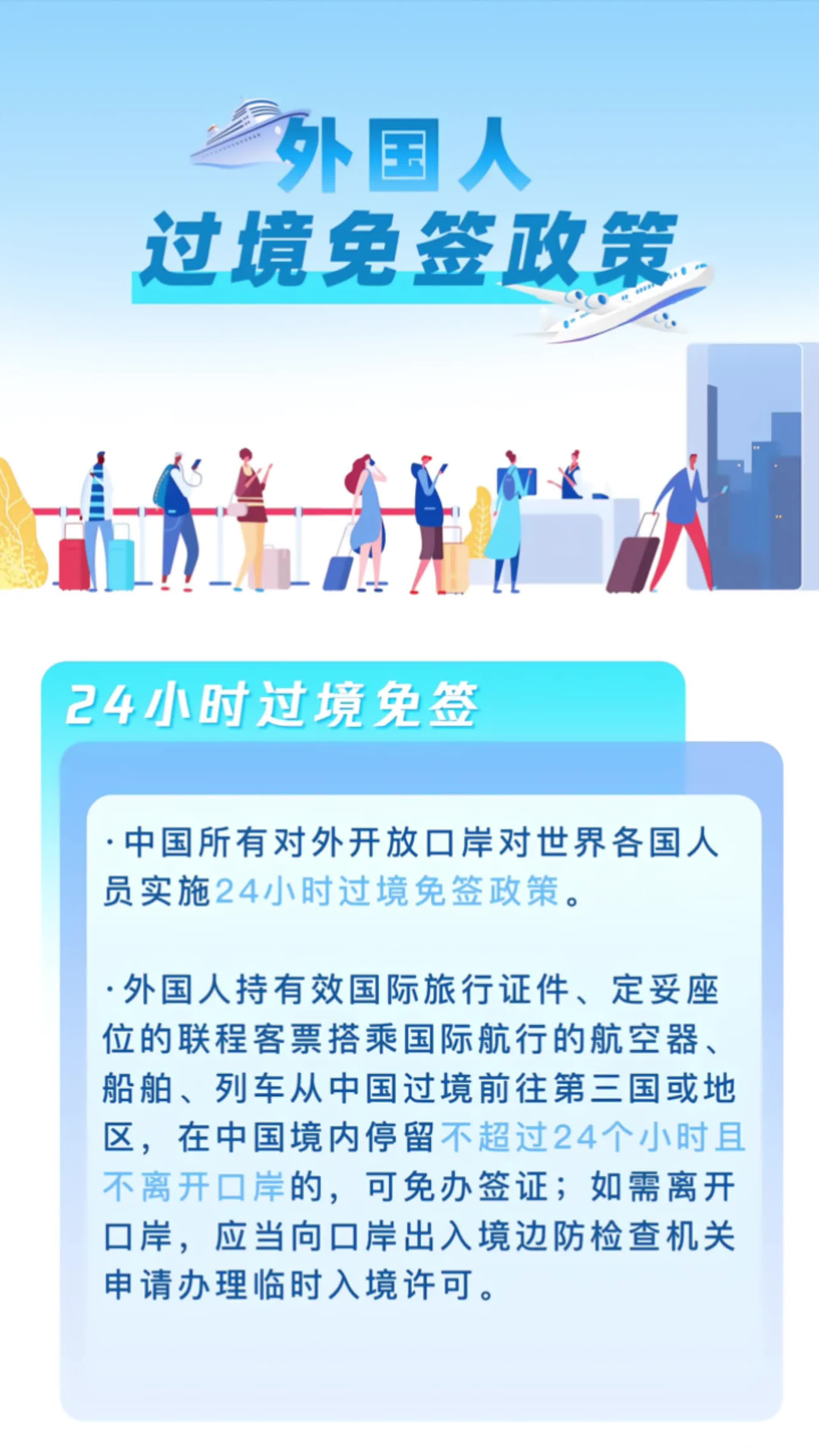 City不city!一图读懂过境免签政策!#再扩大 #中国144小时过境免签政策...