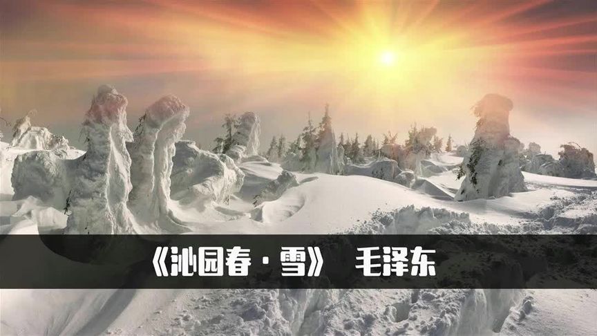 不一样的朗诵《沁园春.雪》专业解说