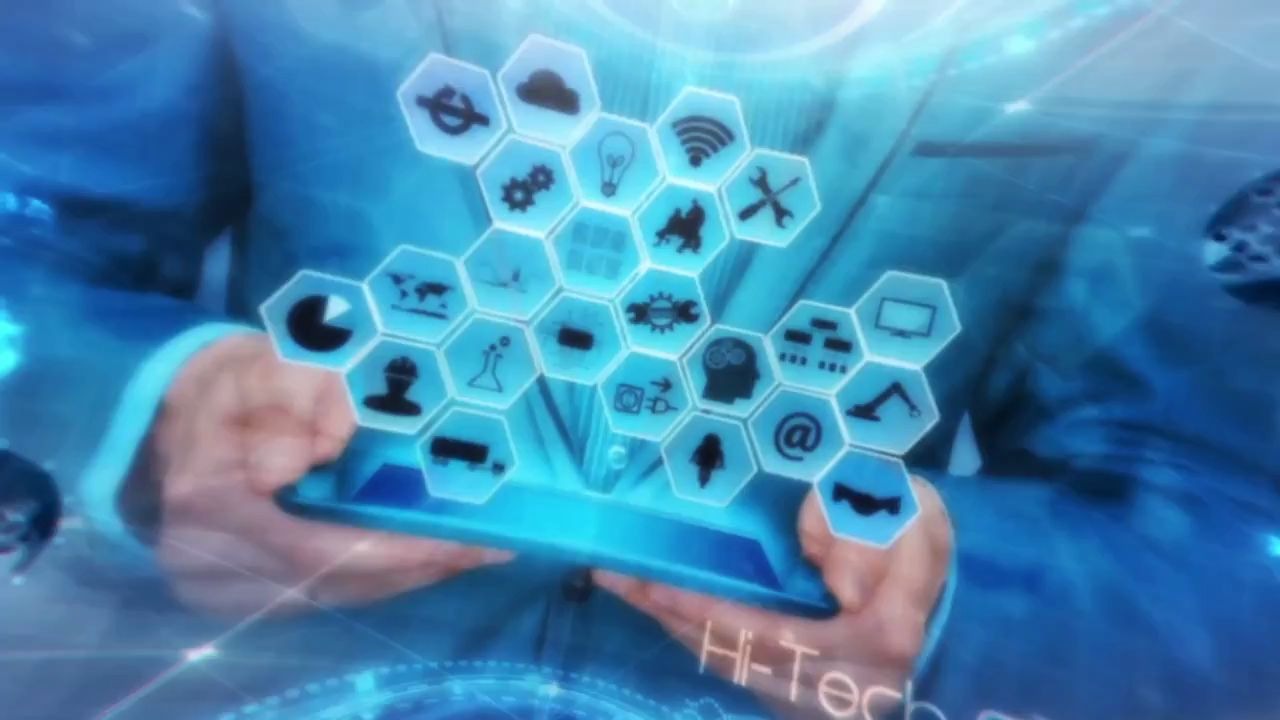 aeziyuan.com - 科技感Plexus点线空间公司宣传介绍幻灯片展示AE模板