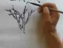 国画写意树的画法：看似复杂的树枝，是这样画出来的