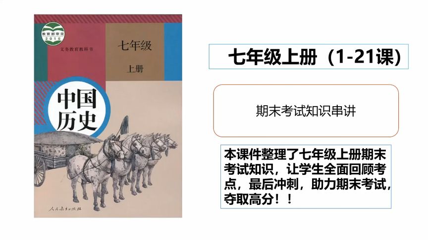 初中历史学习:2021年下学期七年级上册历史知识期末复习串讲