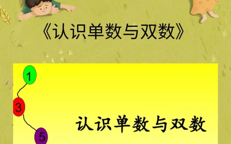 幼儿园公开课(大班数学)《认识单数与双数》