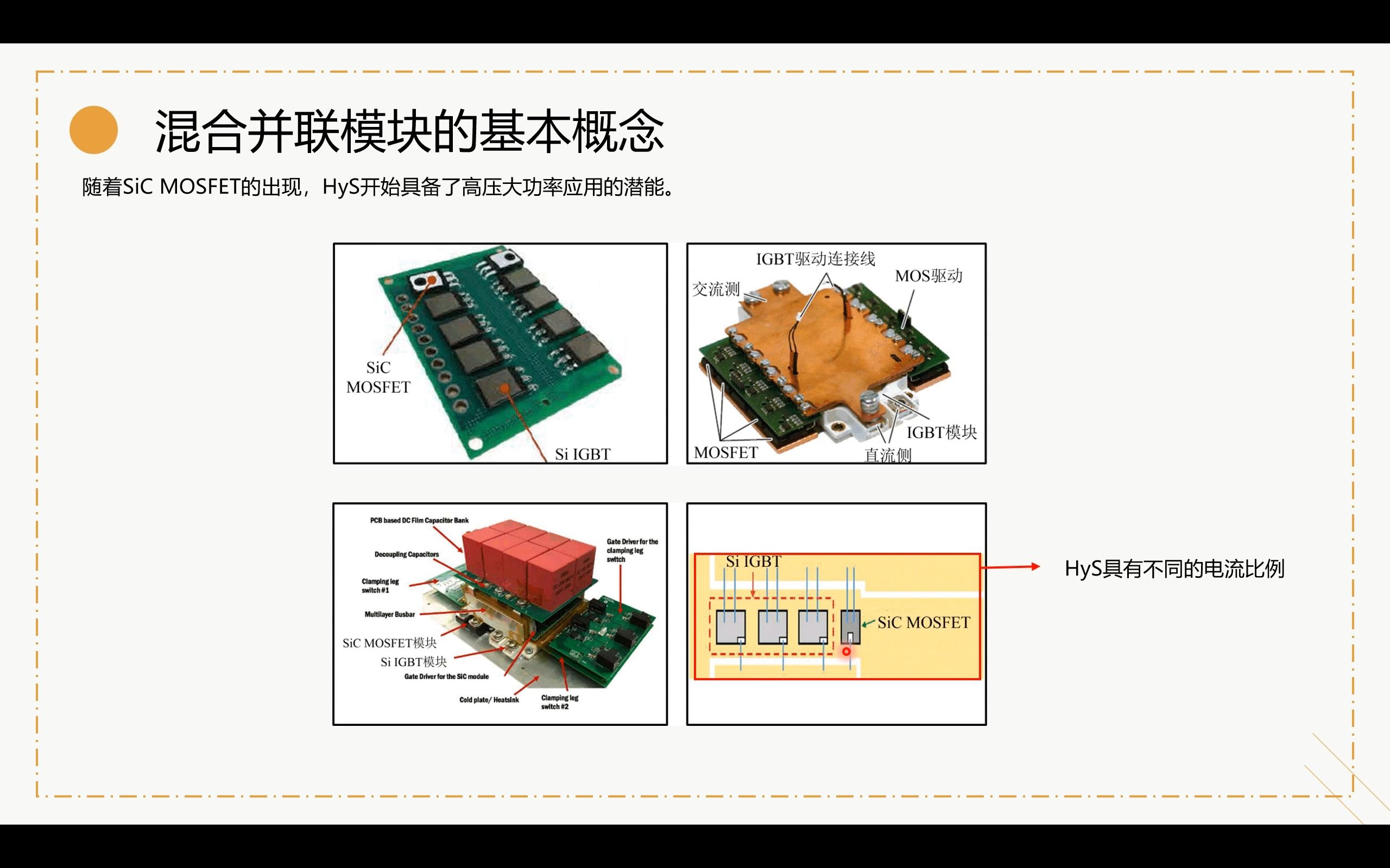 Si IGBT SiC MOSFET混合并联模块