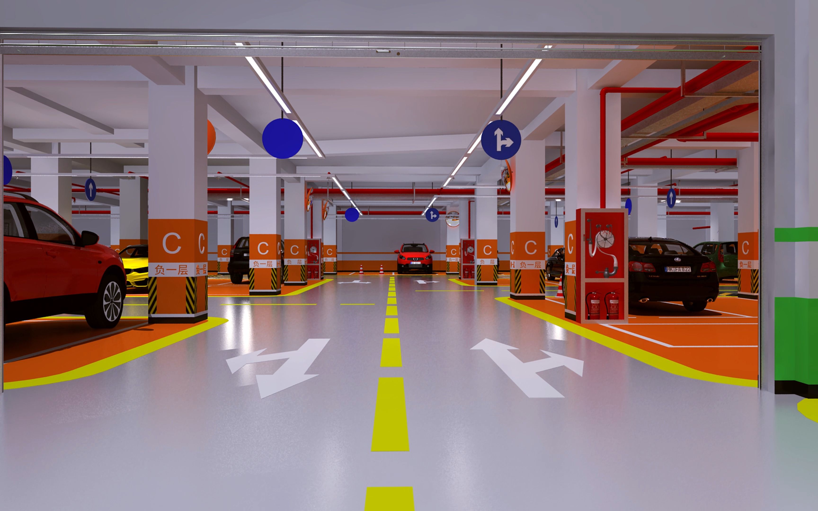 个人作品:BIM地下车库漫游动画