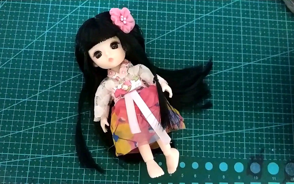 【手工娃衣】16厘米娃娃衣服 简单汉服制作过程图纸