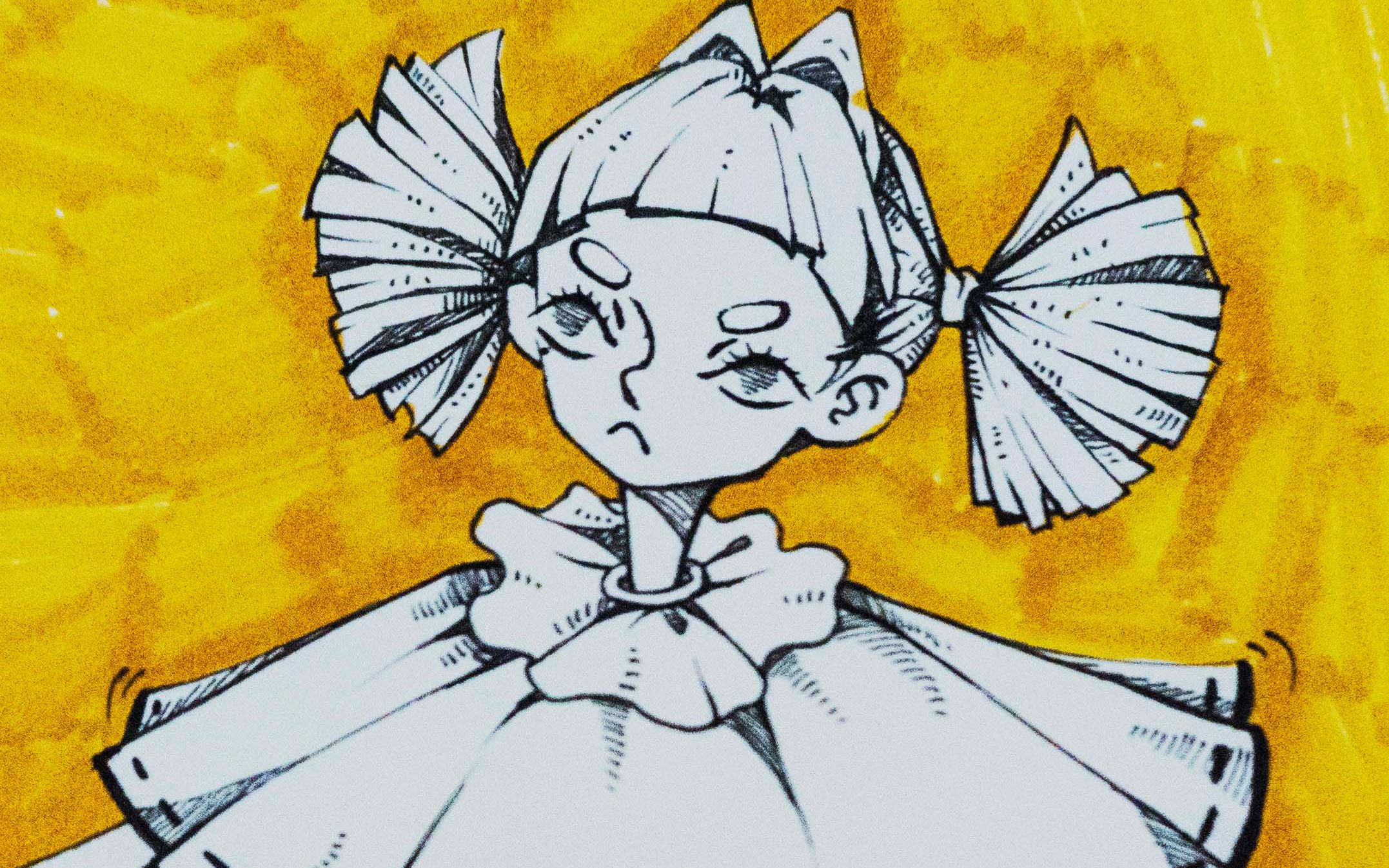 【手绘】摸鱼插画手绘,针管笔加钢笔