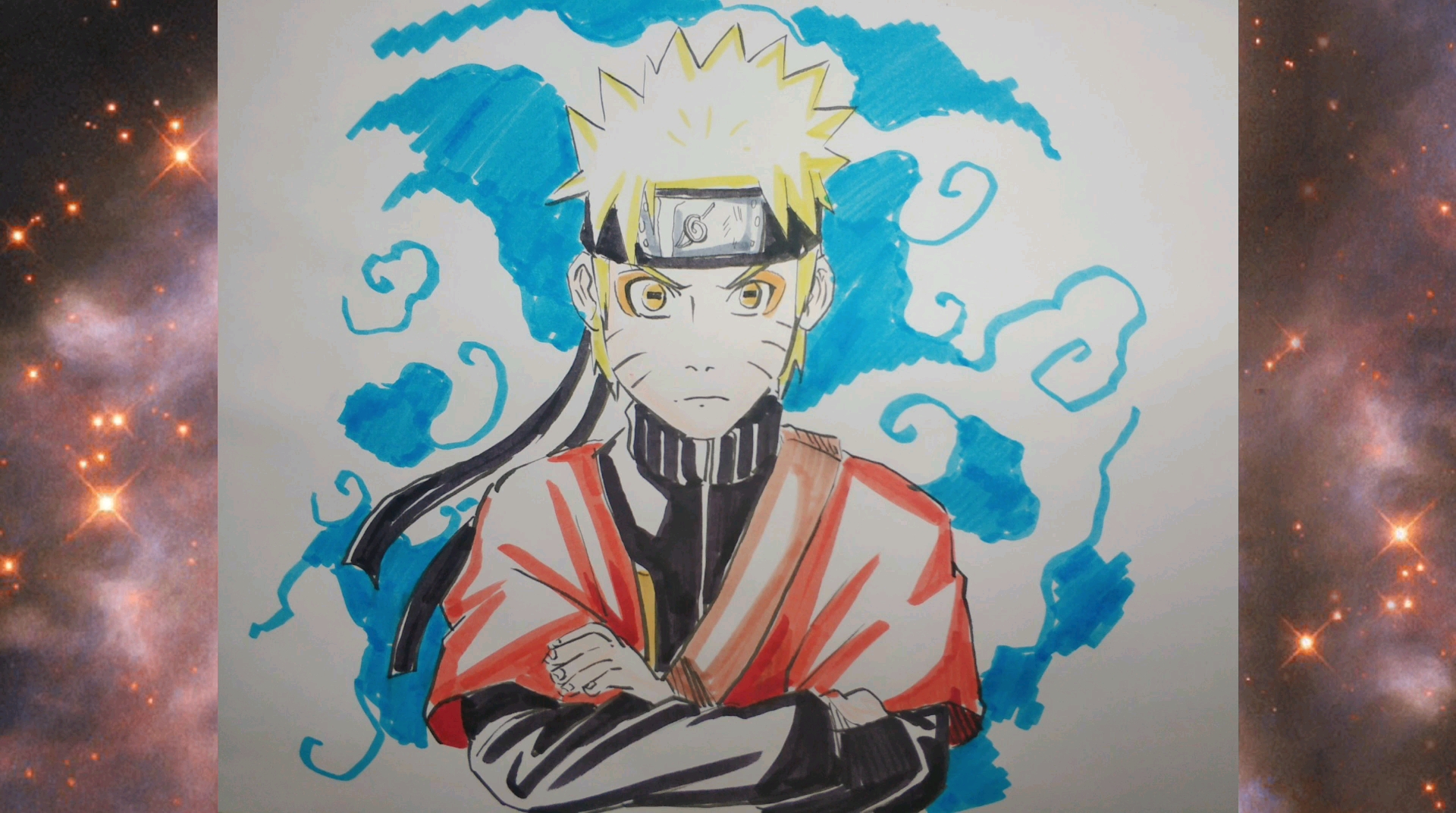 简笔画火影忍者。当年鸣人仙人模式回归救场时激动得流眼泪!