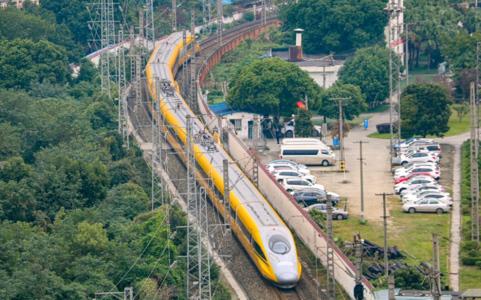 【检测列车】CRH380AJ-2808担当DJ1866次通过成渝线一公里(K1)道口