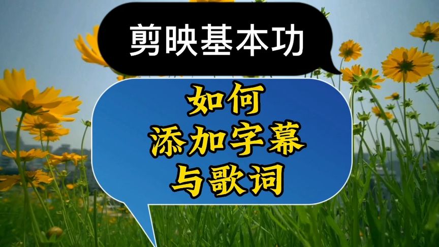 想做自媒体先学剪映基础知识:如何给视频添加字幕和歌词?方法到