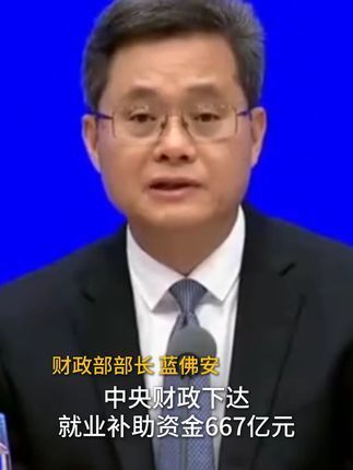 财政部:今年中央财政已下达就业补助667亿元。