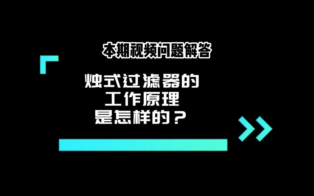 烛式过滤器的工作原理是怎样的?