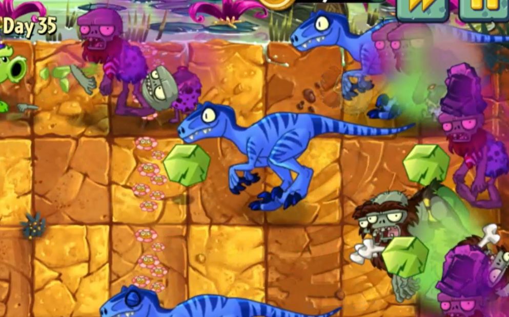 【PvZ2国际版】侏罗纪35禁叶全一级,但是是模拟器操作