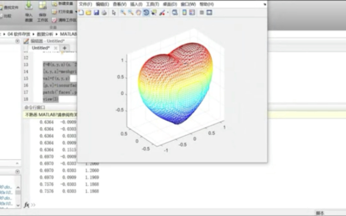 matlab 代码画彩虹爱心