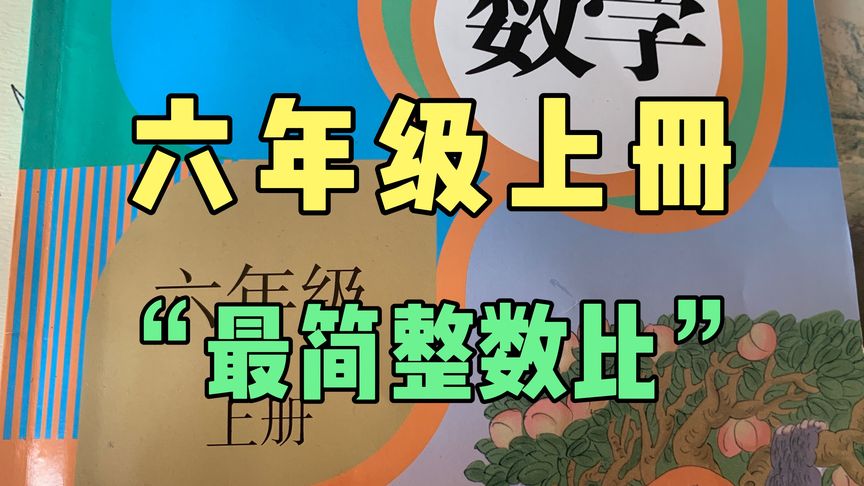 人教版六年级上册第四单元“比”,最简整数比3.