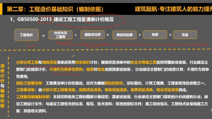 房建造价串讲-清单与定额-4.预算编制依据-工程量清单计价规范