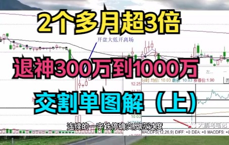 两个多月超3倍,退神300万到1000万交割单复盘图解(上)