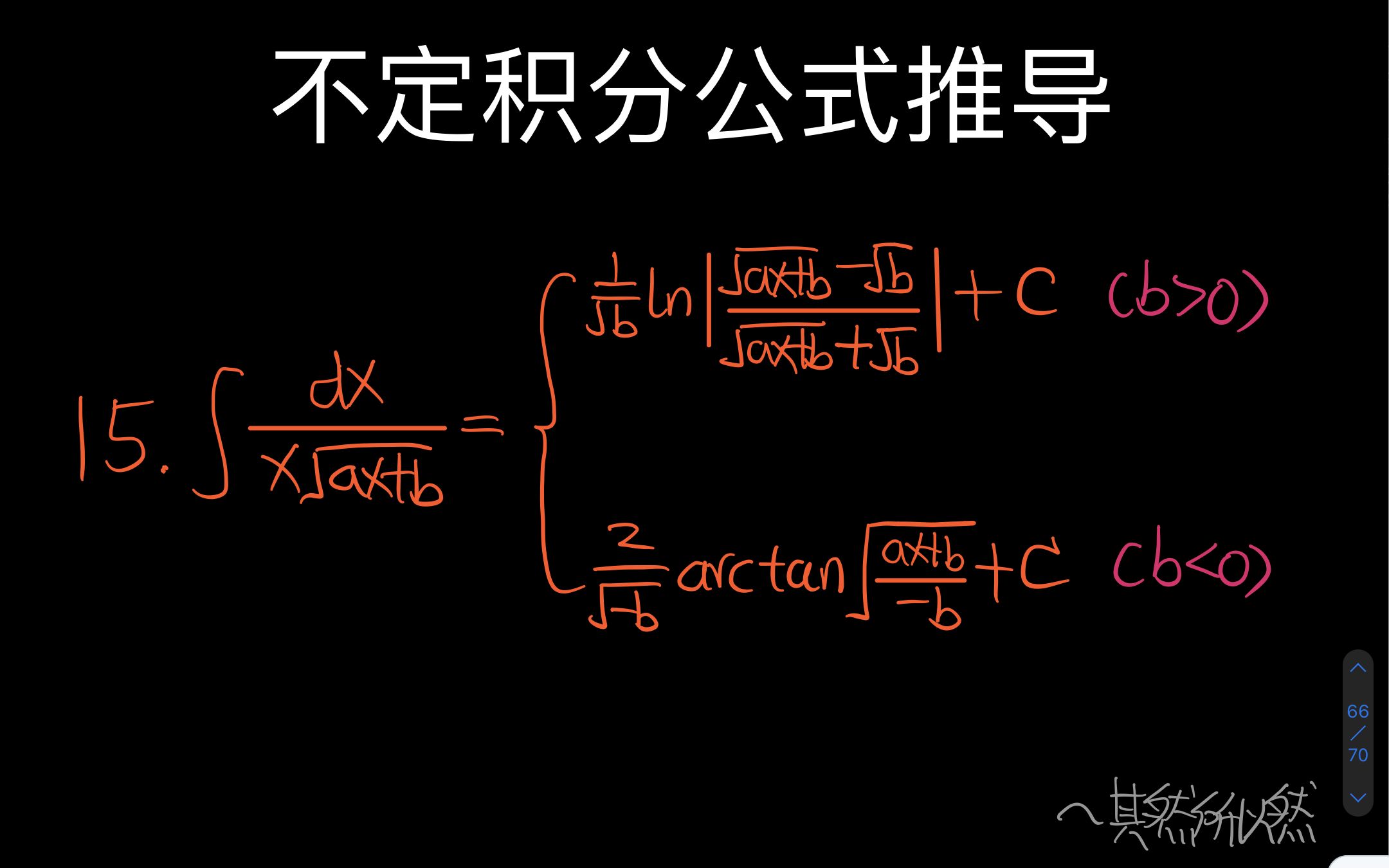 【不定积分公式推导】第15集——∫1/x*√(ax+b)dx