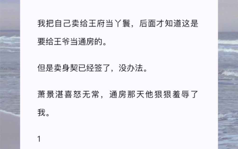 我把自己卖给王府当丫鬟,后面才知道这是要给王爷当通房的。但是...