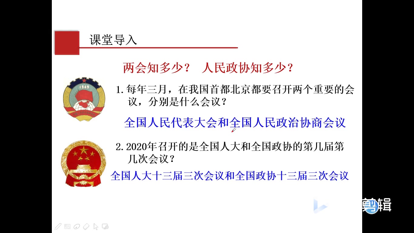 必修二 政治生活 7.2中国人民政治协商会议