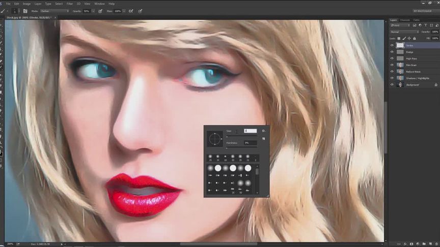 在photoshop中如何把普通照片转化为数字绘画的照片