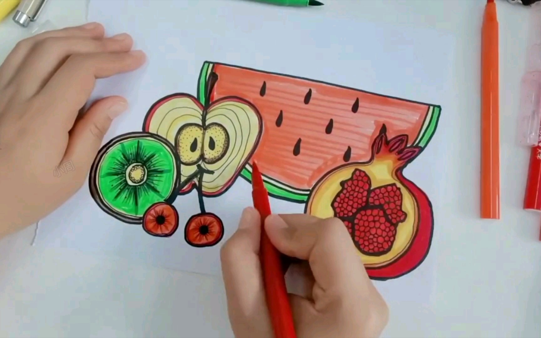 绘画-切开的水果  2