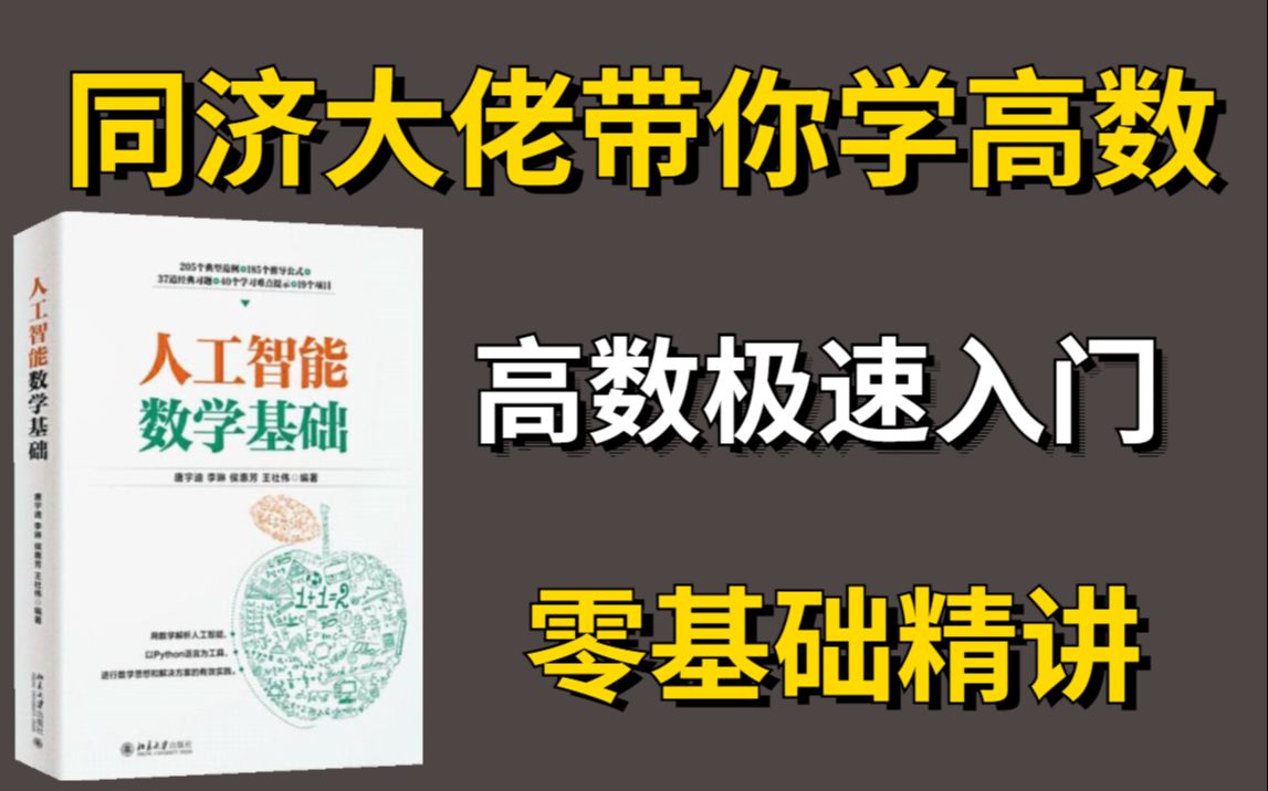 人工智能必备!【高等数学基础】同济大佬带你学高数,让你快速通关!零...