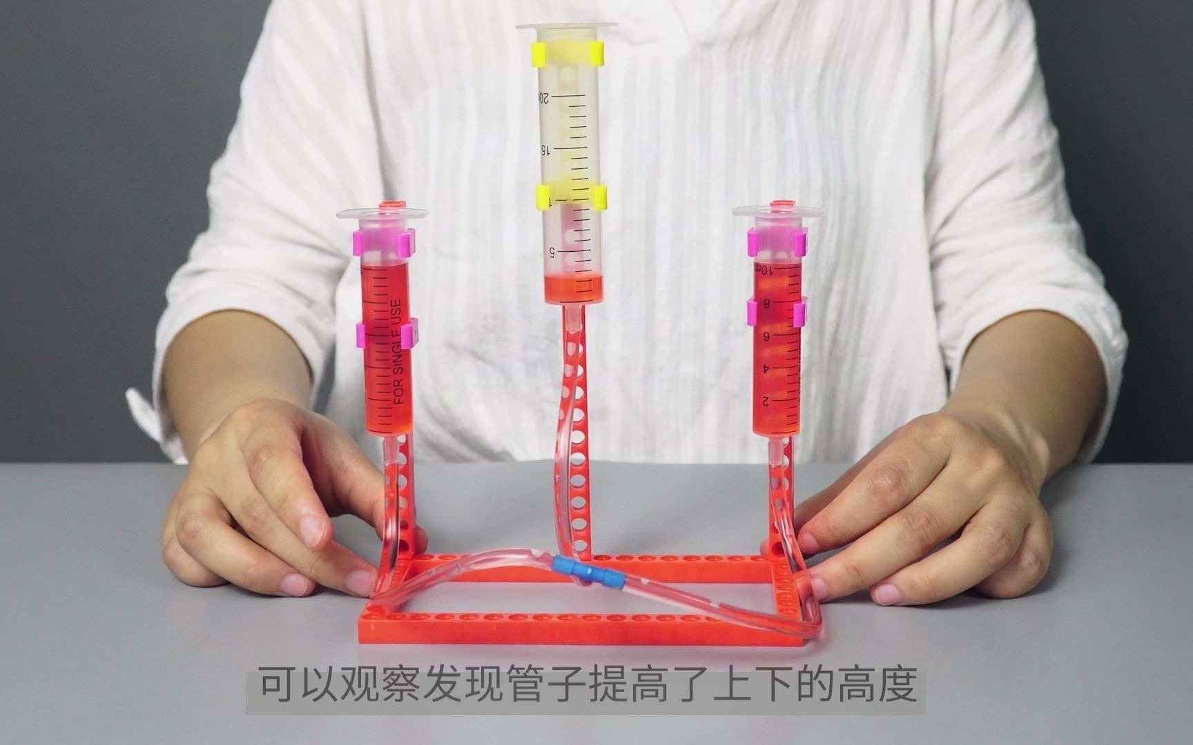 同学们见过这样的水平仪吗?看似简陋但给孩子演示原理很好用