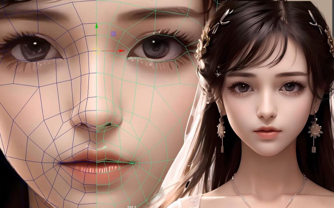 【maya人物建模】ai人物模型制作,从拉box到人物嘴巴、鼻子、眼睛、...