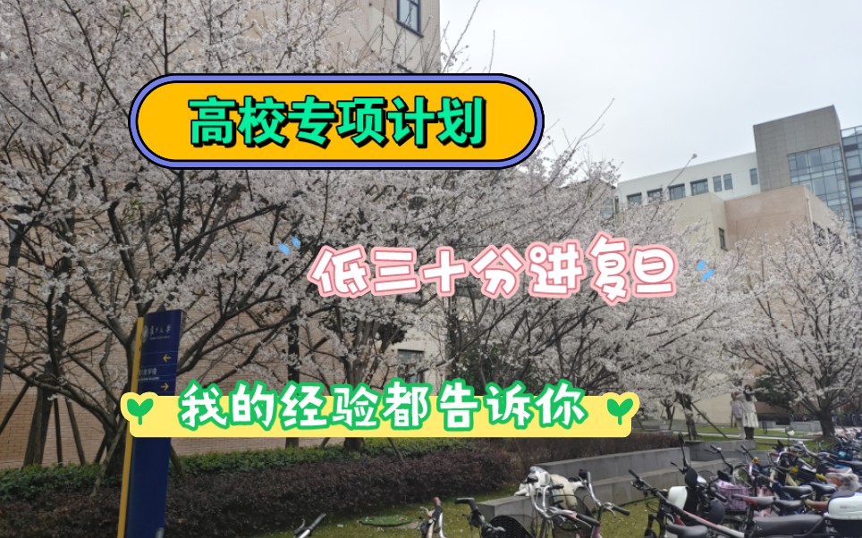 高校专项计划低三十分进复旦