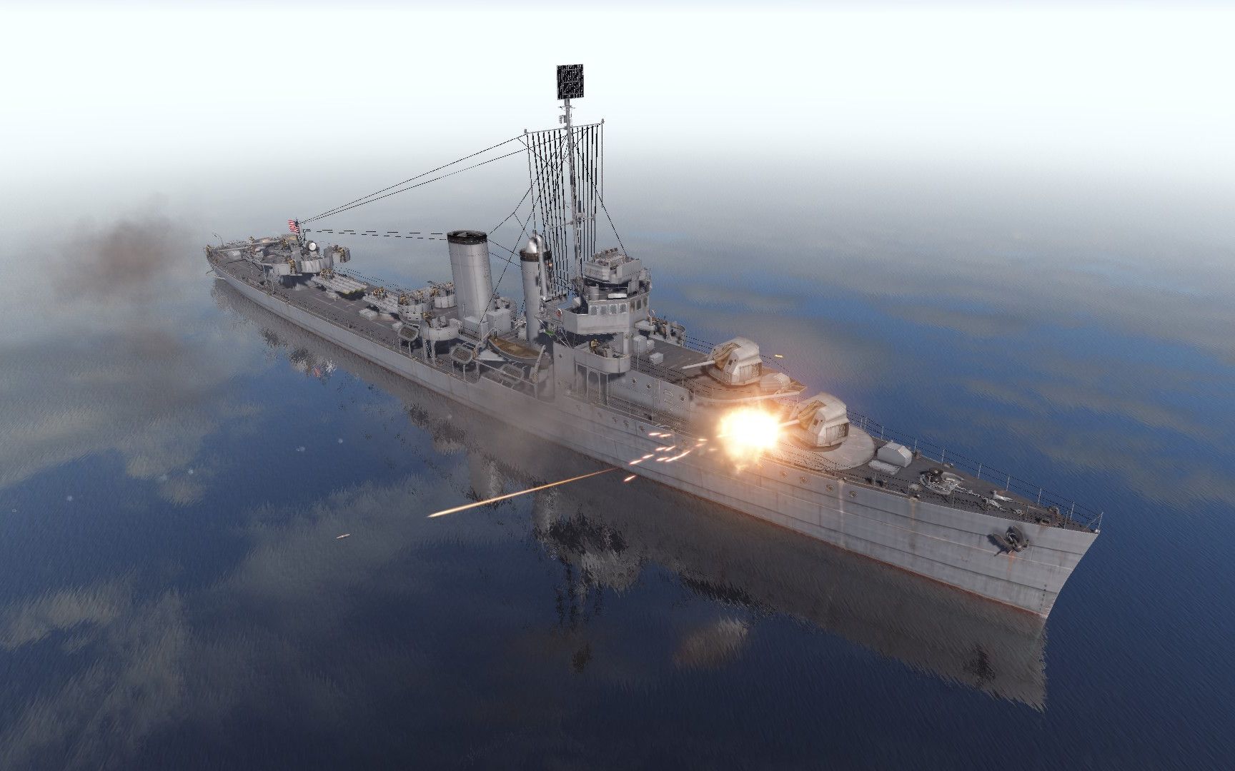 【战争之人】突击小队2自制海战mod法拉格特级驱逐舰(战雷模型)防空...