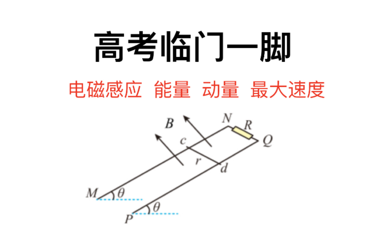 【高考倒计时13天】电磁感应中的能量、动量、最大速度问题～