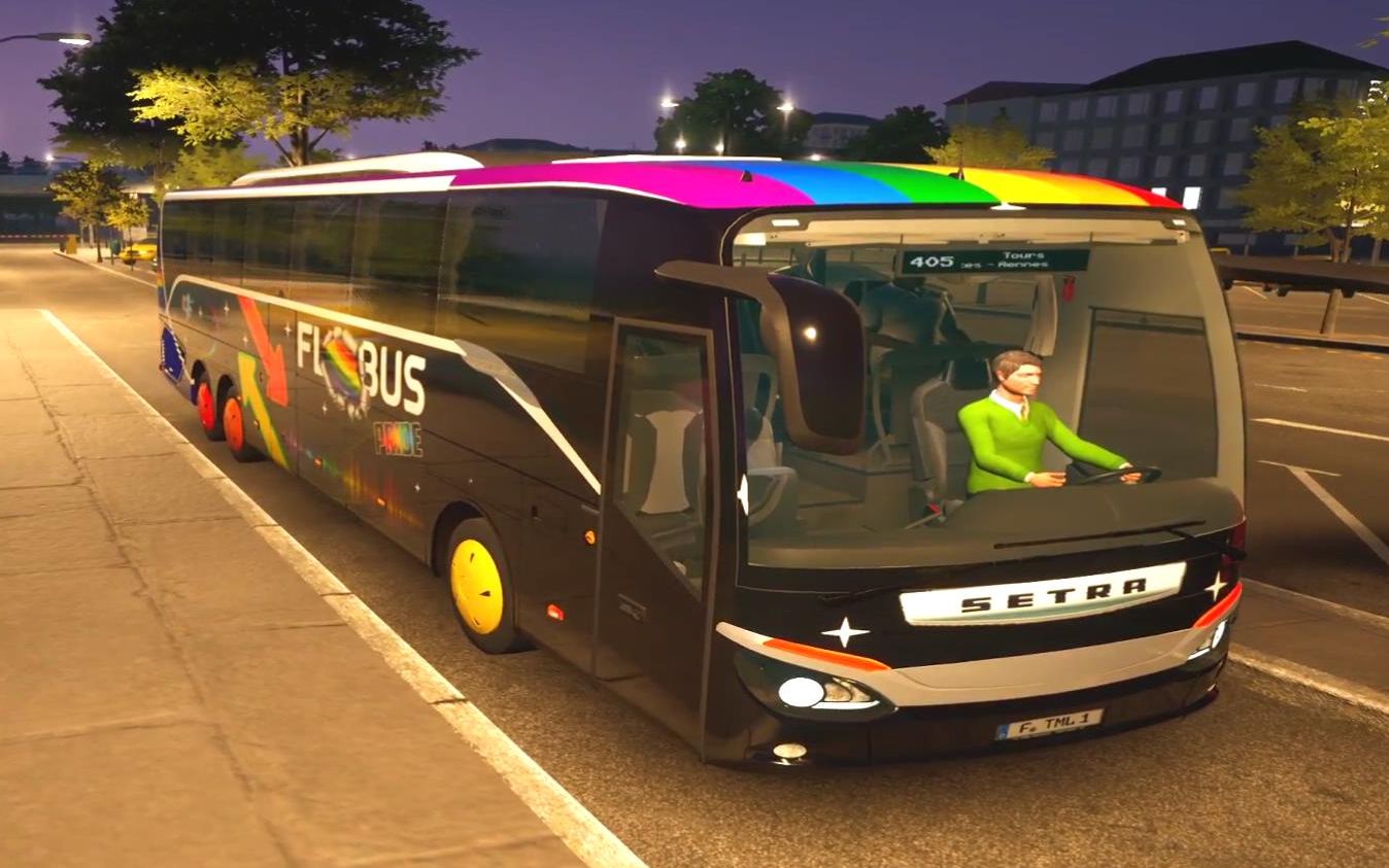 长途客车模拟 #52 赛特拉三轴 S516法国之旅,FLIX bus五彩缤纷的黑...