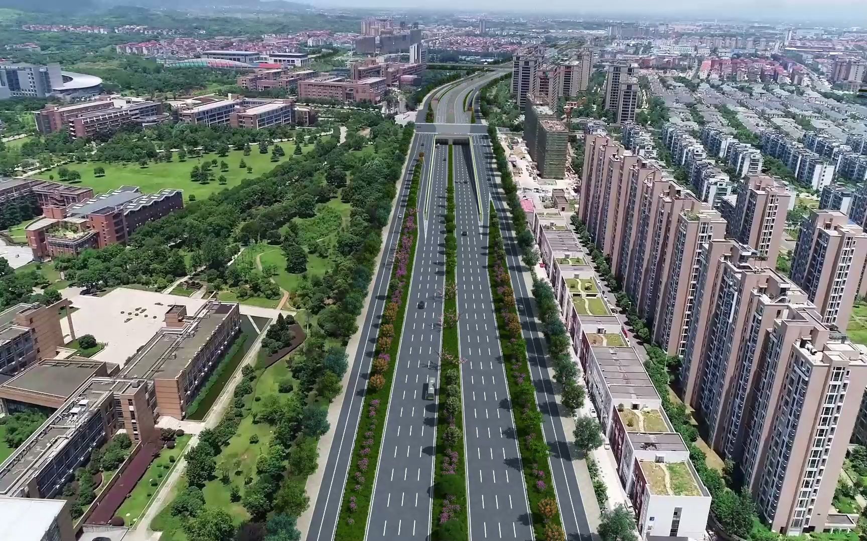 航拍 实景合成 动画