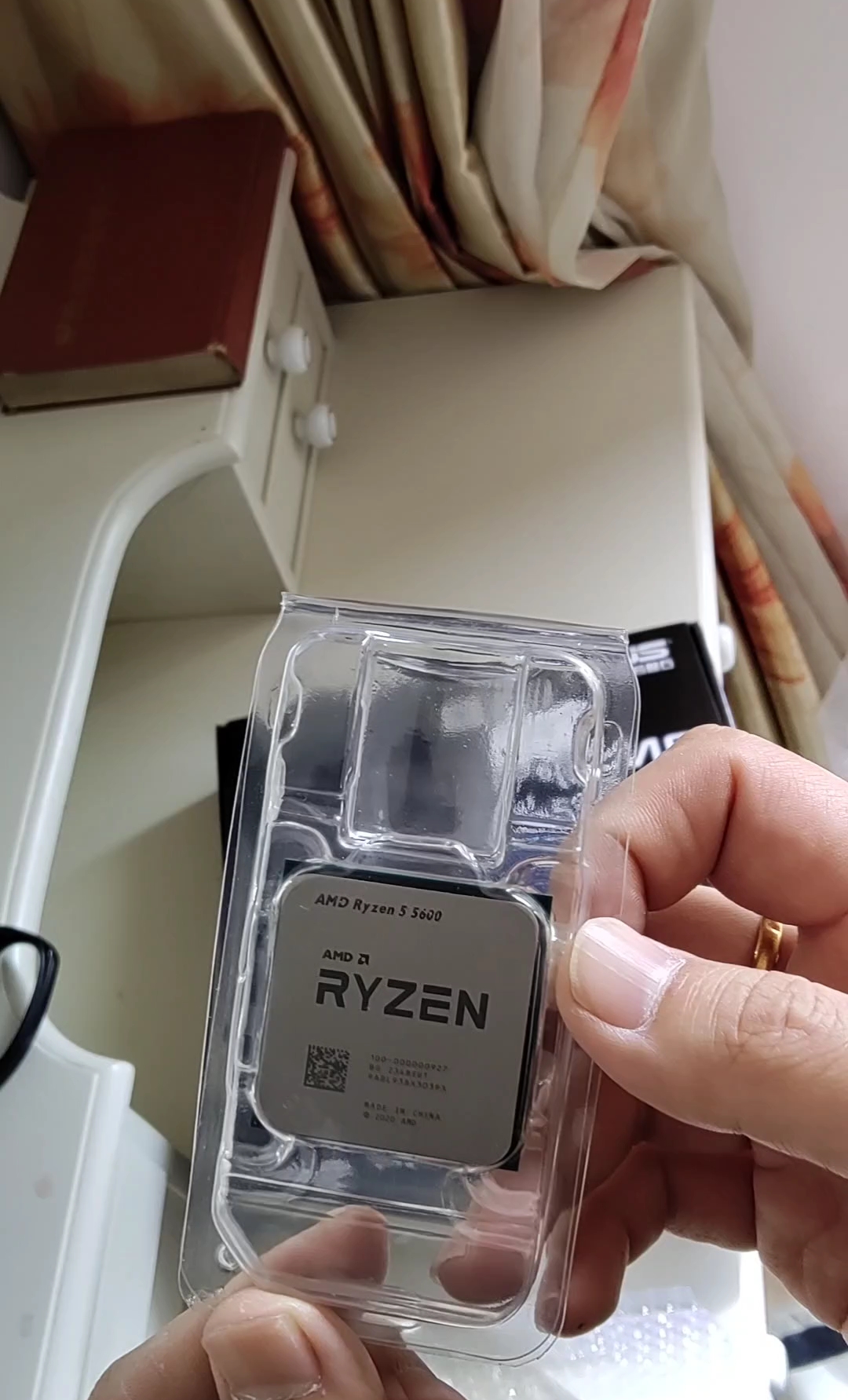 装机第一弹:pdd买的5600+华硕A520mk板u套装到货