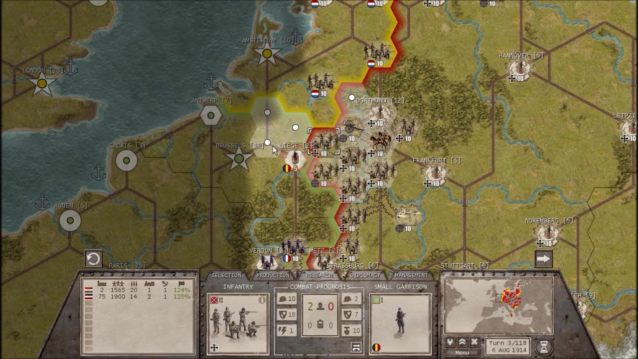 ...commander the great war (最好的一战题材游戏,教你如何用最少回合...