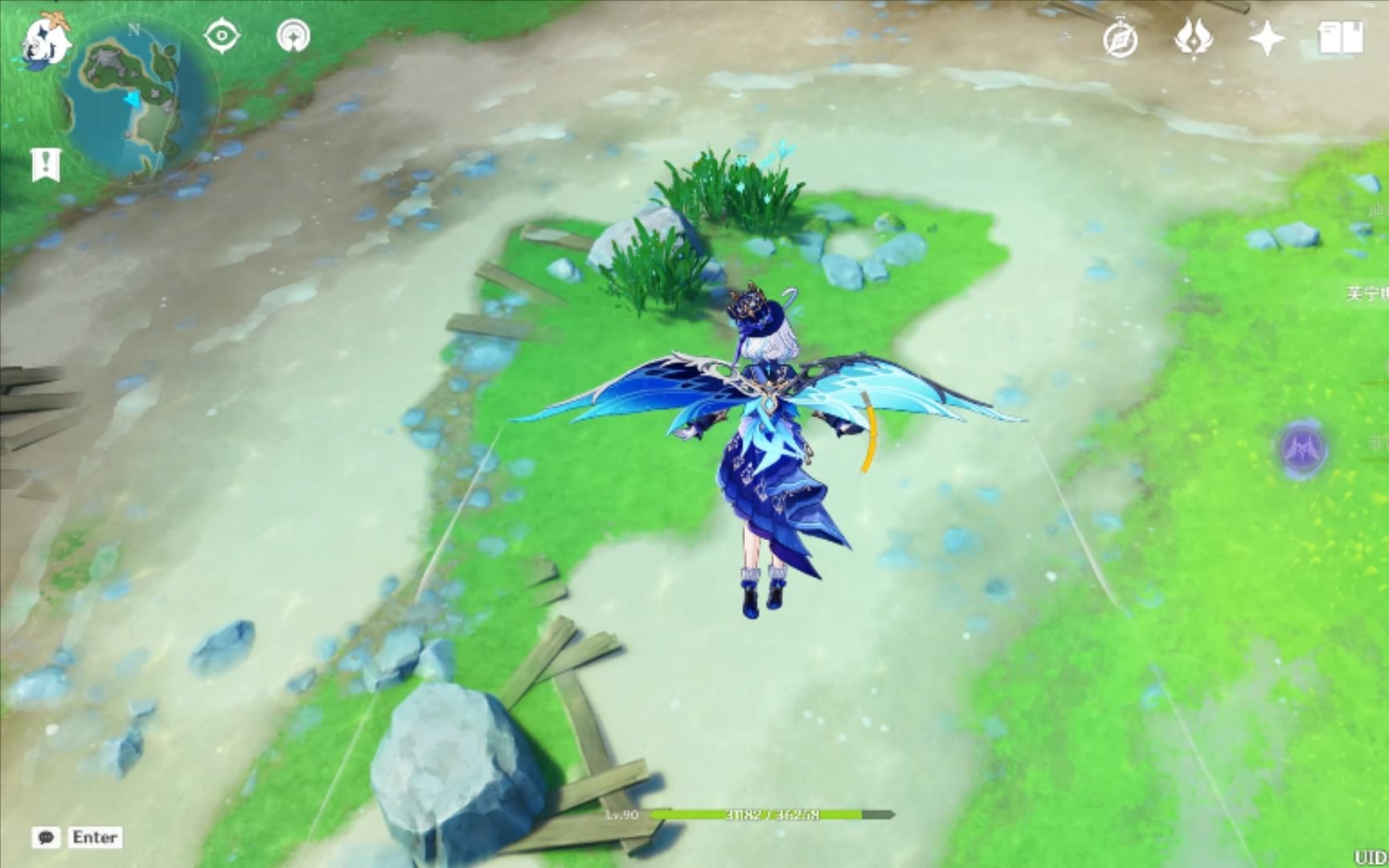 原神4.2藏宝图帕克的期冀获取位置,再去宝箱位置,地形鱼的眼睛_原神