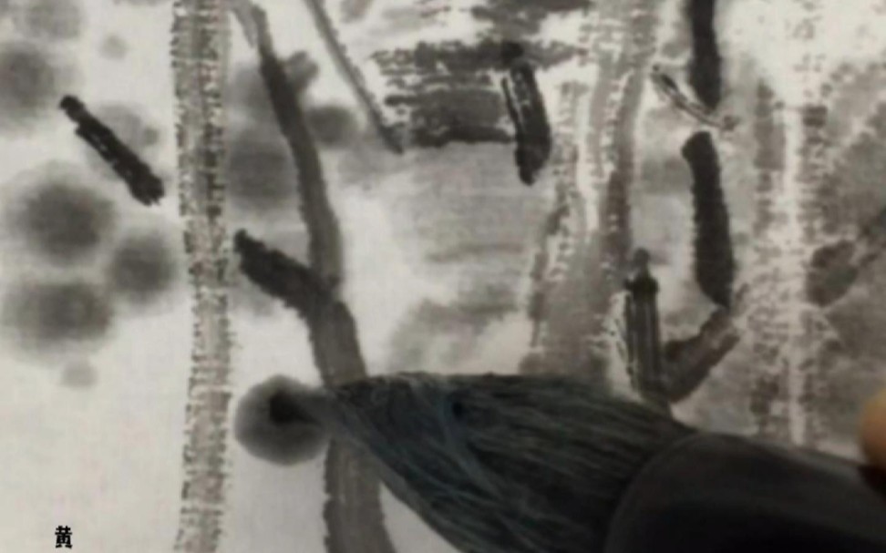 水墨画的枯湿浓淡,主要靠控水