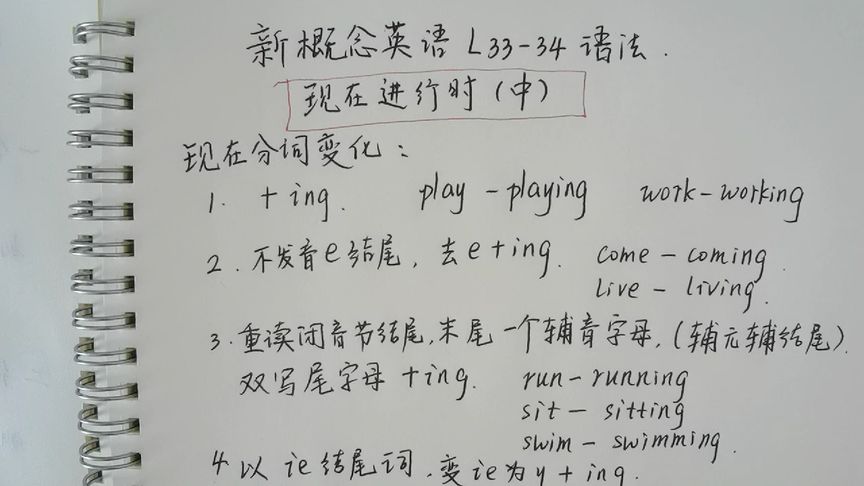 英语现在分词怎么变,你都会吗?现在进行时
