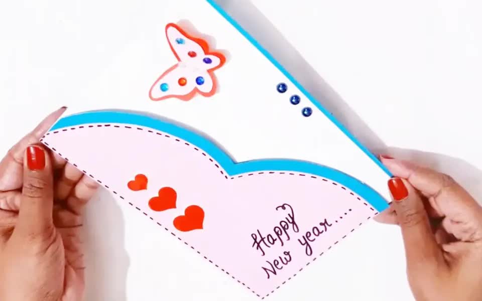 见过这么漂亮的新年贺卡吗?做法非常简单,