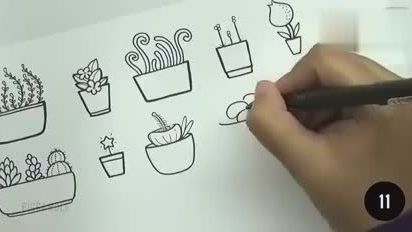 简笔画教程 39种花草的画法