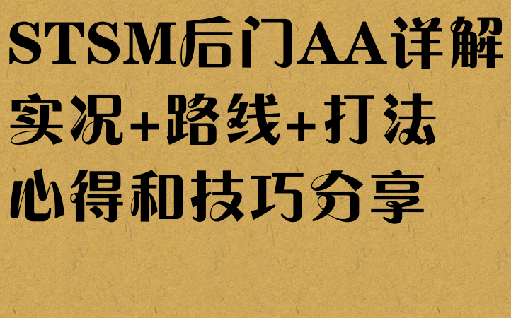 【魔兽怀旧服】STSM后门法师AA队路线打法详解实战(实况)